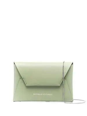 Brunello Cucinelli Envelope Leather Crossbody Bag