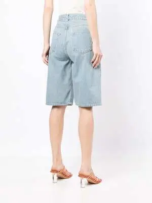 TU ES MON TRESOR High-rise Bermuda Denim Shorts