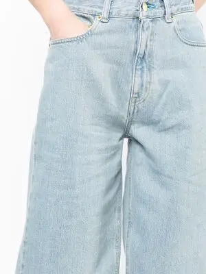 TU ES MON TRESOR High-rise Bermuda Denim Shorts
