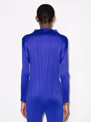 Issey Miyake Monthly Colors January Plissé-effect Top - Blue