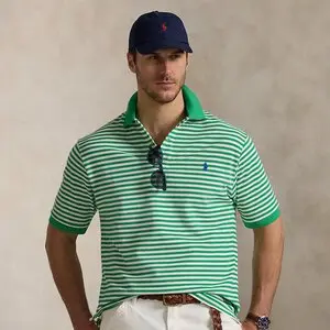 Ralph Lauren Striped Mesh Polo Shirt Summer Emerald