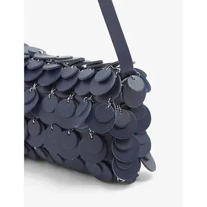 Rabanne Sphere Disc-embellished Leather Baguette Bag
