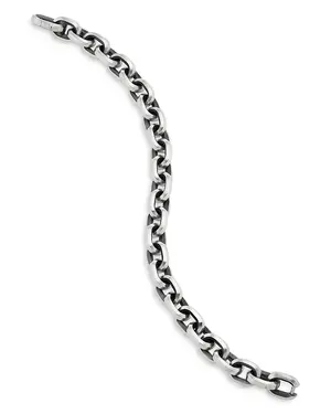 David Yurman Sterling Deco Chain Link Bracelet - Silver