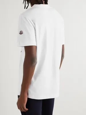 Moncler Logo-appliquéd Printed Cotton-jersey T-shirt