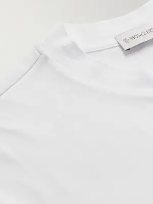 Moncler Logo-appliquéd Printed Cotton-jersey T-shirt