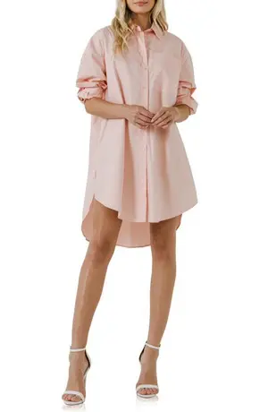English Factory Classic Collared Shirtdress - Blush