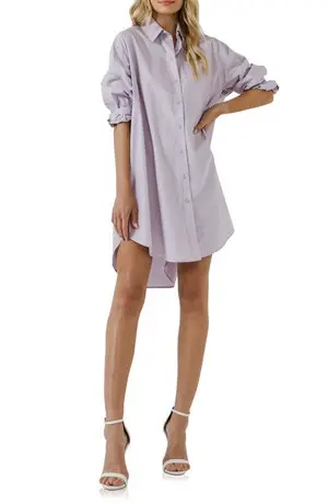 English Factory Classic Collared Shirtdress - Lavender
