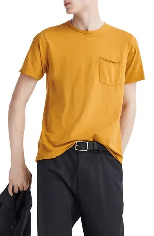 Rag & Bone Miles Organic Cotton Pocket T-shirt Brown