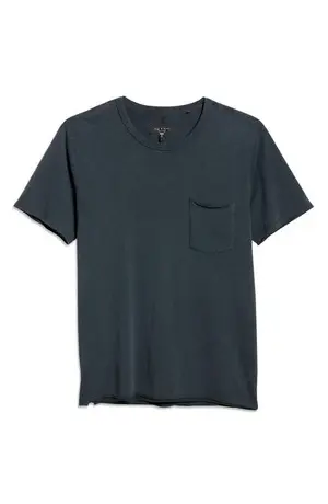 Rag & Bone Miles Organic Cotton Pocket T-shirt - Darkgrey