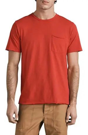 Rag & Bone Miles Organic Cotton Pocket T-shirt Red