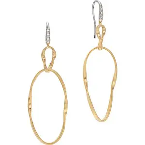 Marco Bicego Marrakech Onde 18k Yellow Gold And Diamond Drop Earrings - Yellow/white Gold