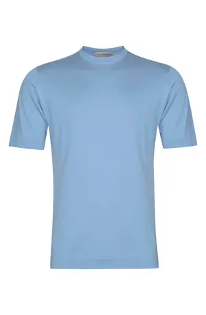 John Smedley Lorca Crewneck T-shirt Eventide Blue