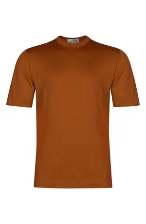 John Smedley Lorca Crewneck T-shirt Ginger