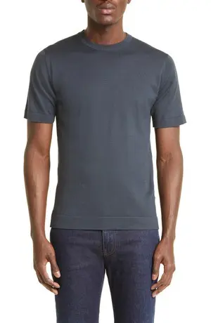 John Smedley Lorca Crewneck T-shirt Granite