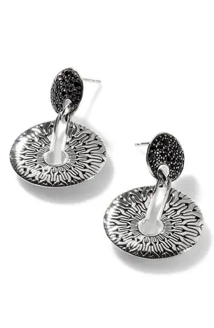 John Hardy Radial Drop Earrings - Black