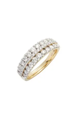 Bony Levy Bony Levy 18K Gold Stack Ring With Diamonds Yellow Gold/ Dia