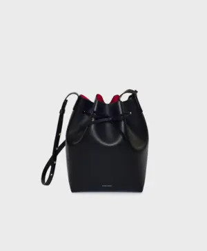 MANSUR GAVRIEL Bucket Bag - Saffiano/black/flamma