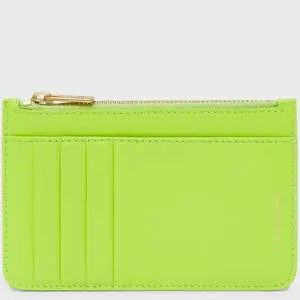 MANSUR GAVRIEL Zip Card Holder Electric Lime