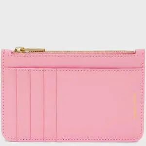 MANSUR GAVRIEL Zip Card Holder Flamingo