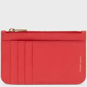 MANSUR GAVRIEL Zip Card Holder Strawberry