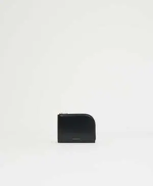 MANSUR GAVRIEL Compact Zip Wallet - Black/caramel