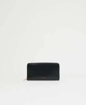 MANSUR GAVRIEL Zip Continental Wallet - Black/caramel