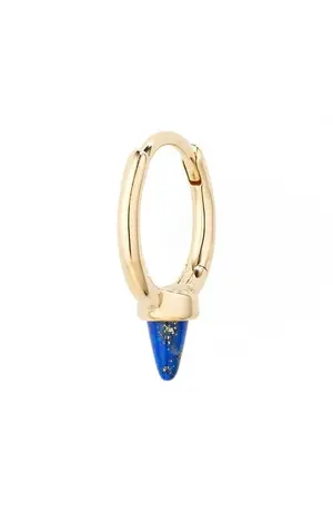 MARIA TASH Maria Tash Single Short Lapis Spike Hoop Earring Yellow