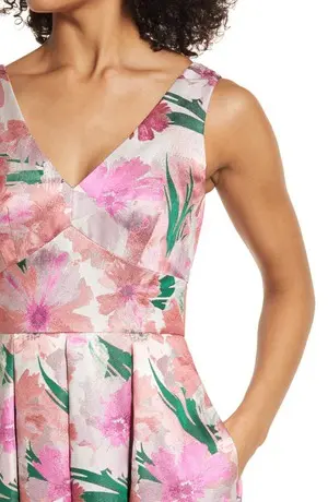 Eliza J Floral Fit & Flare Dress In Pnk - 40% Off | Editorialist
