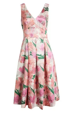 Eliza J Floral Fit & Flare Dress In Pnk - 40% Off | Editorialist