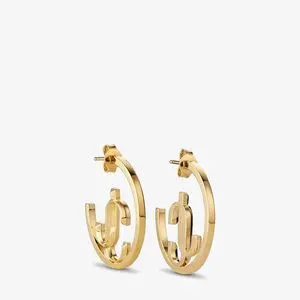 JIMMY CHOO Jc Monogram Hoop Earrings - Silver