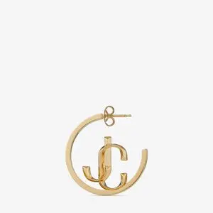 JIMMY CHOO Jc Monogram Hoop Earrings - Silver