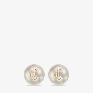 JIMMY CHOO Jc Pearl Stud Earrings - Gold/white