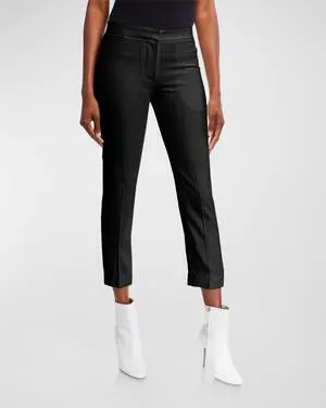 Alexander McQueen Leaf Crepe Cigarette Trousers - Black