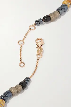 DIANE KORDAS 14-karat Rose Bead, And Diamond Necklace
