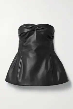 Khaite Blanche Strapless Leather Top