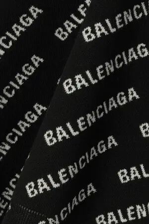 Balenciaga Intarsia-knit Cropped Sweater