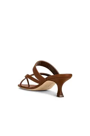 Manolo Blahnik Susa 50 Leather Sandal - Brown
