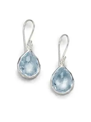Ippolita Rock Candy Sterling & Blue Topaz Teardrop Earrings - Silver