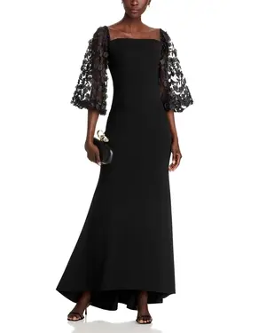 Eliza J Floral Embellished Gown