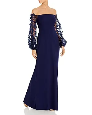 Eliza J Floral Embellished Gown