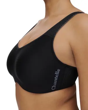 Chantelle High Impact Sports Bra - Black/grey