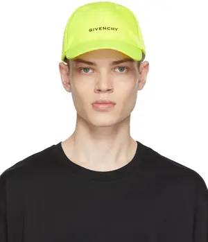 Givenchy Givenchy Yellow Curved Logo Cap - 734-fluo Yellow