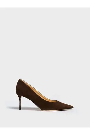 Marion Parke Classic Suede Pumps - Chocolate