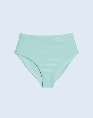 Madewell Jade Swim® Bound High-waist Bikini Bottom - Seafoam Sheen