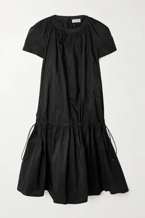 Moncler Pleated Taffeta Mini Dress