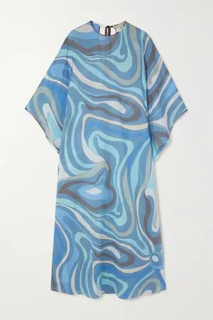 Emilio Pucci Emilio Pucci Printed Cotton-Voile Kaftan Blue
