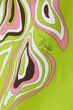 Emilio Pucci Printed Cotton-voile Kaftan - Green