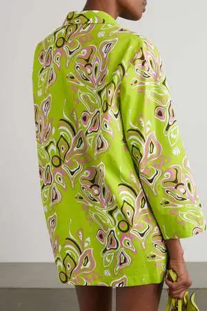 Emilio Pucci Printed Cotton-voile Kaftan - Green