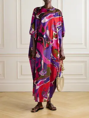 Emilio Pucci Printed Cotton-voile Kaftan