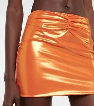 Alessandra Rich Metallic Miniskirt - Orange